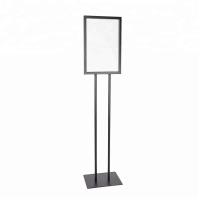 China OEM Floor Standing Hotel Poster Display Stand Metal Bulletin Sign Holder Anti Corrosion for sale