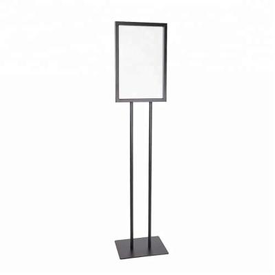 China OEM Floor Standing Hotel Poster Display Stand Metal Bulletin Sign Holder Anti Corrosion for sale