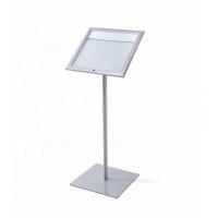 China Personalized Polished Hotel Sign Stand Stainless Steel Poster Menu Display Holder for sale