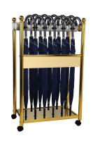 China Hotel Lobby 12 18 Heads Umbrella Stand Holder Stainless Steel Wet Umbrella Hanging Rack for sale