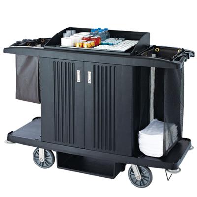 China Customized Multi Purpose Hotel Service Trolley Maids Cart With 3-5 Removable Trays for sale