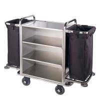 China Stainless Steel Multifunctional Hotel Housekeeping Cart Room Service Trolley OEM ODM for sale