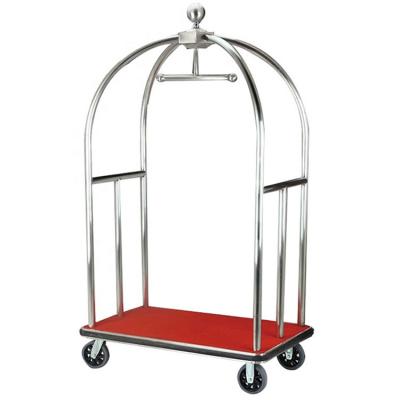 China Round Crown Molded Hotel Luggage Trolley Suitcase Cart Collision Resistant for sale