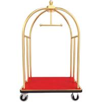 China Metal Hotel Amenities Set Luxury Hotel Lobby Guest Luggage Cart 100-140cm Long for sale