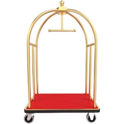 China Metal Hotel Amenities Set Luxury Hotel Lobby Guest Luggage Cart 100-140cm Long for sale