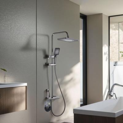 China Anti Clogging Design Bathroom Rain Head And Hand Shower Combo Polished Surface for sale