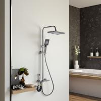 China Luxury Stylish Wall Mounted Shower Set Unlimited Lift Design Hot And Cold Mixer for sale