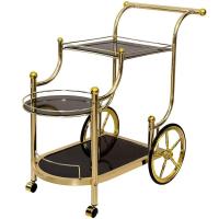 China Hotel Supplies Multifunctional Wine Cart On Wheels Large Capacity Stainless Steel for sale