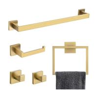 China Wall Mountd Bathroom Hardware Accessories Stainless Steel Bathroom Towel Rack Set for sale
