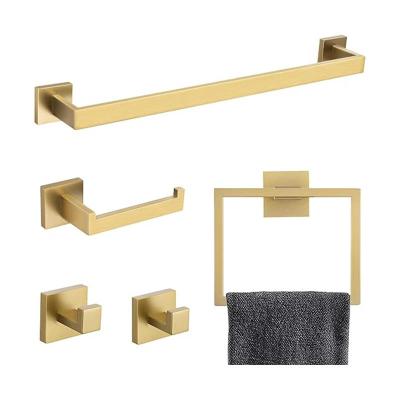 China Wall Mountd Bathroom Hardware Accessories Stainless Steel Bathroom Towel Rack Set for sale