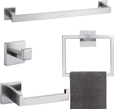 China OEM Stainless Steel Bathroom Hardware Accessories Towel Rod Sets Corrosion Resistant for sale