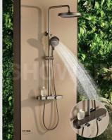 China Silicone Anti Clog Nozzles Explosion Proof Bathroom Shower Head Rainfull Function Spray Modes 5 Engineered Apartment Long Lasting Performance for sale