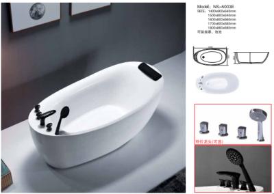 China Freestanding Hotel Bathtubs with Overflow Cover and Customizable Color for Luxury Bathing Experience for sale