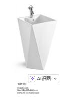 China Modern Design Wall Hung Sink with Scratch And Stain Resistant Easy To Clean Wash Basin for Bathrooms for sale