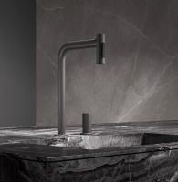 China Corrosion Resistant Stainless Steel Faucet with Hot Cold Water Mixer and Deck Mounted Installation for sale