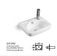 China Polished Surface Ceramic Wash Basin with Single Hole Faucet Mount and Overflow Hole for Hotel Bathrooms for sale