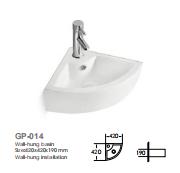 China Glossy Surface Corrosion Resistant Bathroom Wash Basin with Overflow Hole for Hotels and Apartments for sale