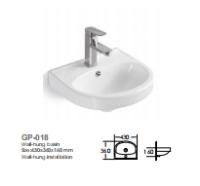 China Glossy Surface Finish Porcelain Bathroom Basin with Overflow Hole for Countertop Installation for sale
