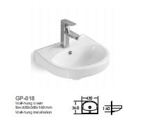 China Glossy Surface Finish Porcelain Bathroom Basin with Overflow Hole for Countertop Installation for sale
