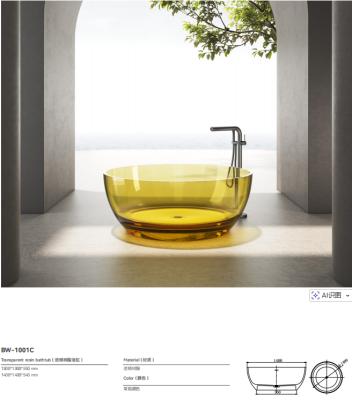 China Glossy Surface Finish Freestanding Hotel Bathtub with Overflow Cover Included for Luxury Soaking Experience for sale
