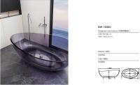 China Glossy Surface Finish Freestanding Bathtubs with Center Drain for Luxury Soaking Tubs for sale