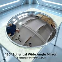 China PMMA Blind Spot Convex Safety Mirror With Telescopic Electroplated Bracket For Indoor Garage Warehouse Factory Corner for sale