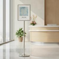 China OEM Customize Hotel Sign Stand 25 Mm Pole Diameter Portrait Frame Orientation for Hotel Reception Areas for sale