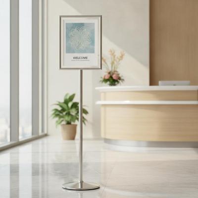 China OEM Customize Hotel Sign Stand 25 Mm Pole Diameter Portrait Frame Orientation for Hotel Reception Areas for sale