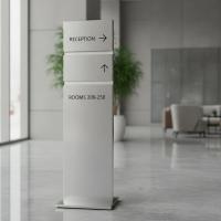 China Brushed Finish Hotel Directional Sign Post Aluminum Frame Combining Durability Elegance for Hotel Navigation Systems for sale