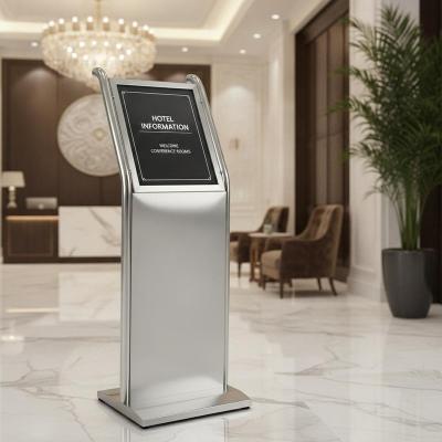 China Strong Wear-resistant Hotel Sign Stand Silver Height 120 Cm Professional Appearance Enhances Guest Experience In Hotels for sale