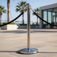 China Indoor Outdoor Hotel Railing Stand 8 Kg Stable Heavy Duty Post For Hotels Event Venues Public Spaces for sale