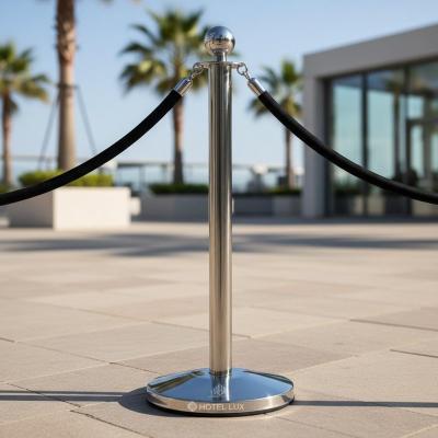 China Indoor Outdoor Hotel Railing Stand 8 Kg Stable Heavy Duty Post For Hotels Event Venues Public Spaces for sale