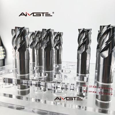 China 4 Flutes Carbide End Mill Bit For Aluminium , Customized Finishing CNC Milling Cutter for sale