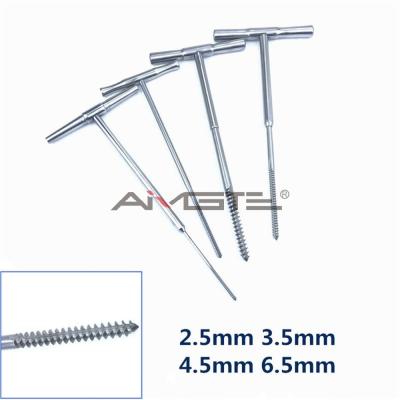 China Orthopedic Tapping Device Bone Tap with T Handle Stainless Steel Veterinary Orthopedics Instrument for sale