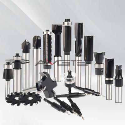 China New Design 8mm Adjustable Depth Hard Alloy Woodworking Cemented Carbide Countersink Drill Bit with Bearings for sale