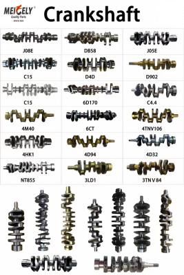 China Medium Size Aluminum Crankshaft Komatsu Excavator Parts for sale