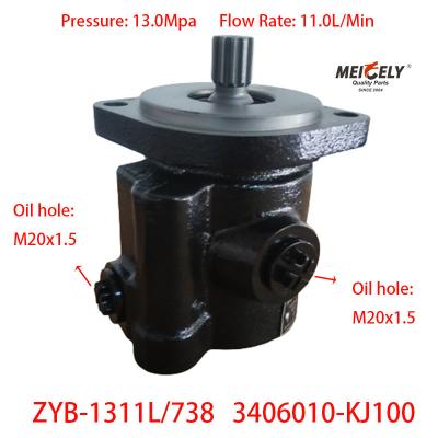 China Stock New Power Steering Pump ZYB-1311L/738 For Dongfeng Tianjin for sale