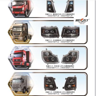 China Full LED Head Lamp Assembly For Howo Light Truck Tianlong Qijian for sale