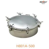 China Welding Type Stainless Steel H801A-500 Manhole Cover For Tank Truck for sale