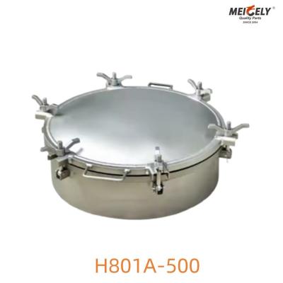 China Welding Type Stainless Steel H801A-500 Manhole Cover For Tank Truck for sale