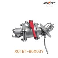 China X01B1-80X03Y Foot Valve With Butterfly Valve Assembly For Tank Truck for sale