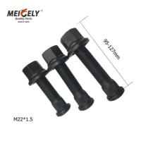 China Heavy-Duty Truck Wheel Stud M22x1.5 Hex Bolt - Grade 10.9 Alloy Steel with Black Oxide Surface for sale