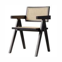 China Customizable Rattan And Wood Armchair OEM Wooden Dining Room Chairs for sale