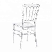 China High Back Transparent Resin Chiavari Chair Nepoleon Crystal Chiavari Chairs for sale