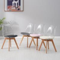 China Nordic PC Transparent Acrylic White Plastic Kitchen Chairs For Cafe for sale