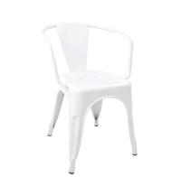 China Adjustable Metal Frame Armchair Customized Metal Stacking Dining Chairs for sale
