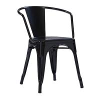 China Adjustable Metal Frame Armchair Customized Metal Stacking Dining Chairs for sale