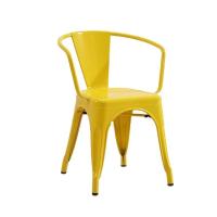 China Adjustable Metal Frame Armchair Customized Metal Stacking Dining Chairs for sale