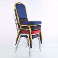 China Purple Crown Back Stacking Banquet Chair H94CM Commercial Banquet Chairs for sale