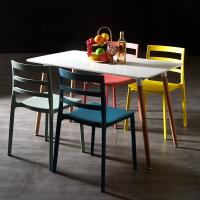 China Adjustable Full PP Stacking Plastic Restaurant Dining Chairs Popular Modern Outdoor Stackable Chairs G.W. 19.4kg 5pcs/ctn for sale